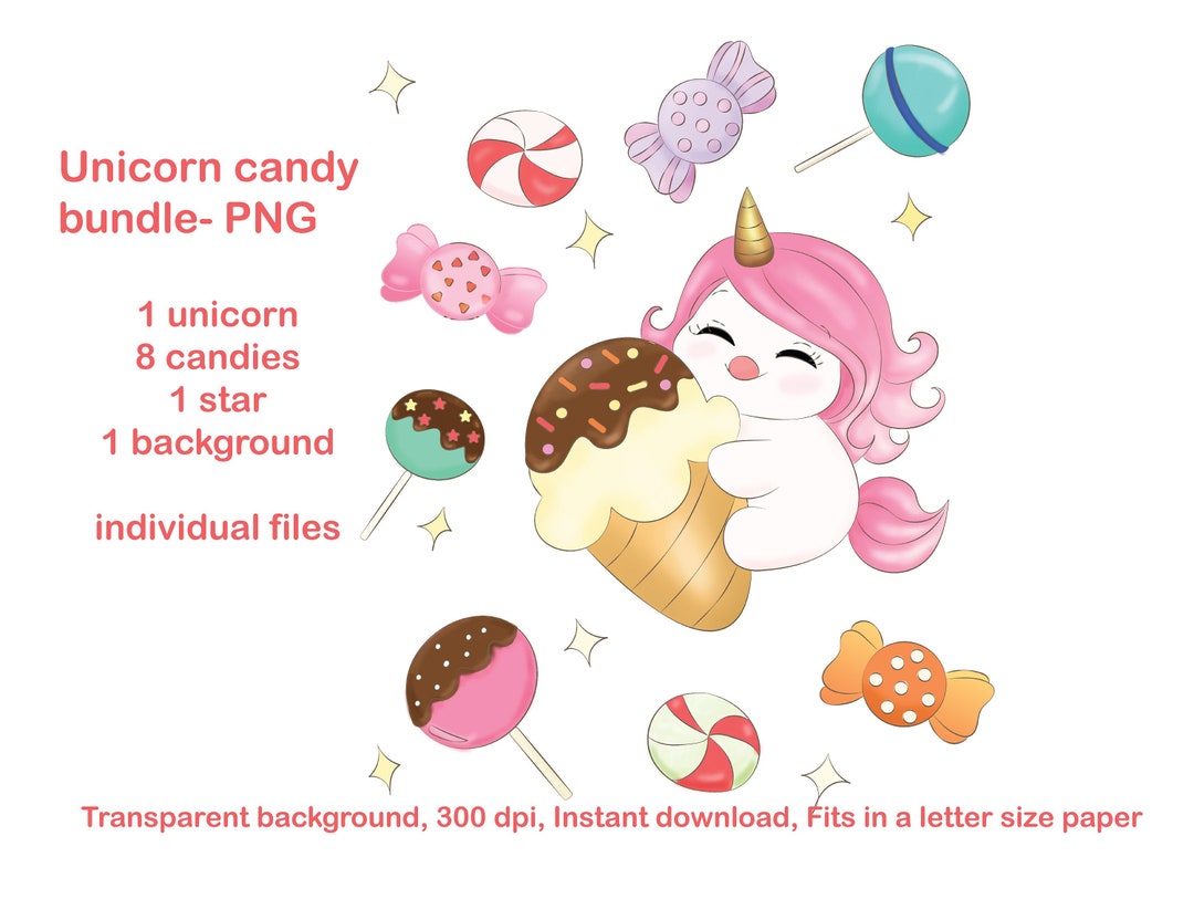 Unicorn Clipart Unicorn PNG Bundle Rainbow Unicorn Clipart - Etsy