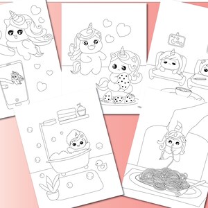 Unicorn Coloring Book Unicorn Printable Coloring Pages for Kids ...