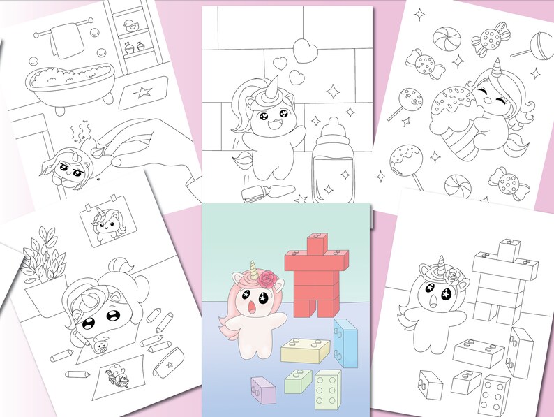 Unicorn Coloring Book Unicorn Printable Coloring Pages for Kids ...