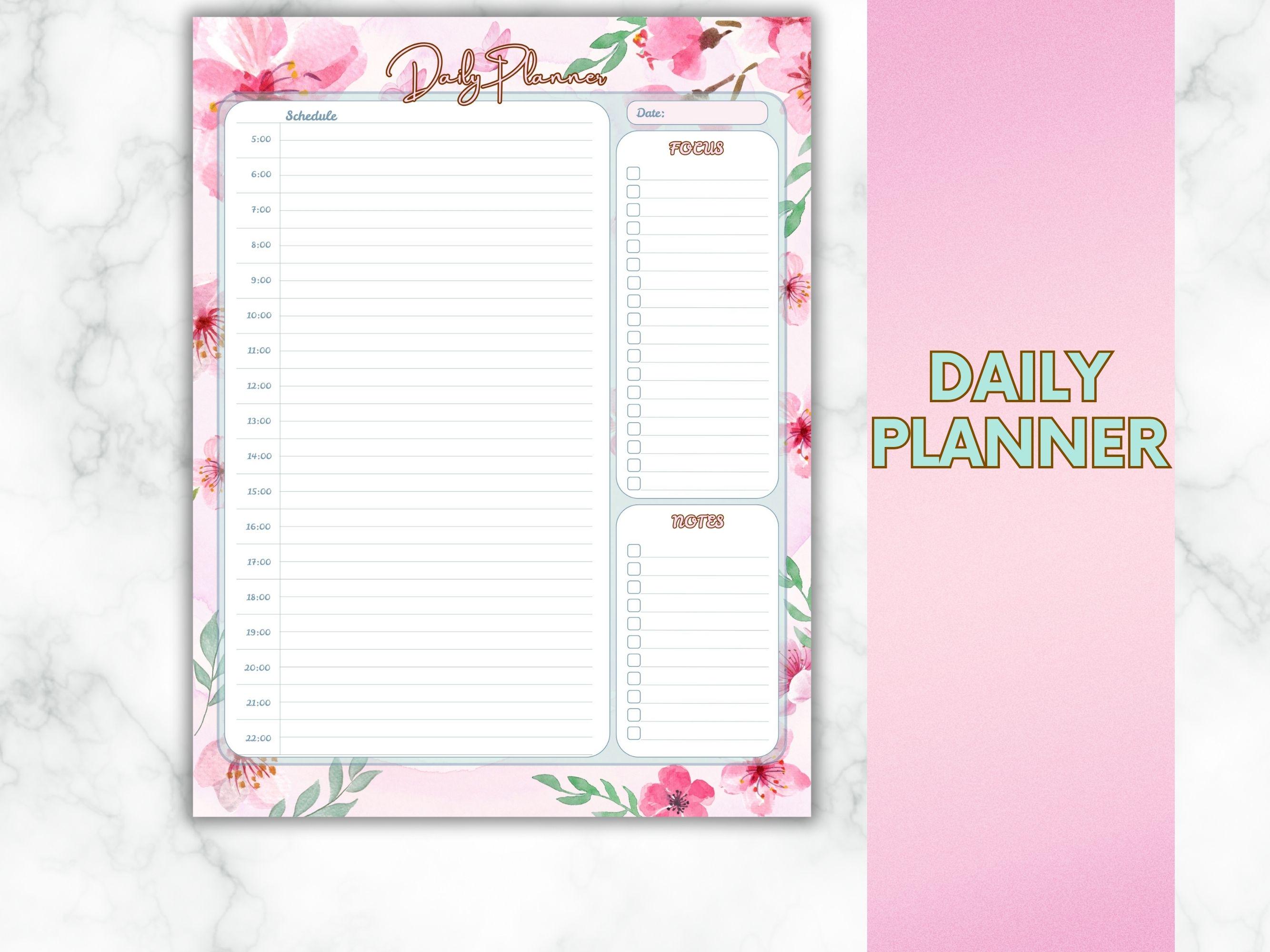 Floral Printable Planner Bundle | Printable to Do List | Daily Weekly ...