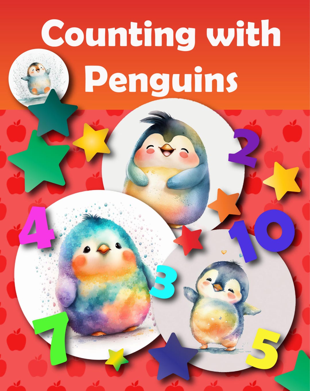 Numbers With Penguins Digital Download Ebook | Learn Numbers 1-10 Fun ...