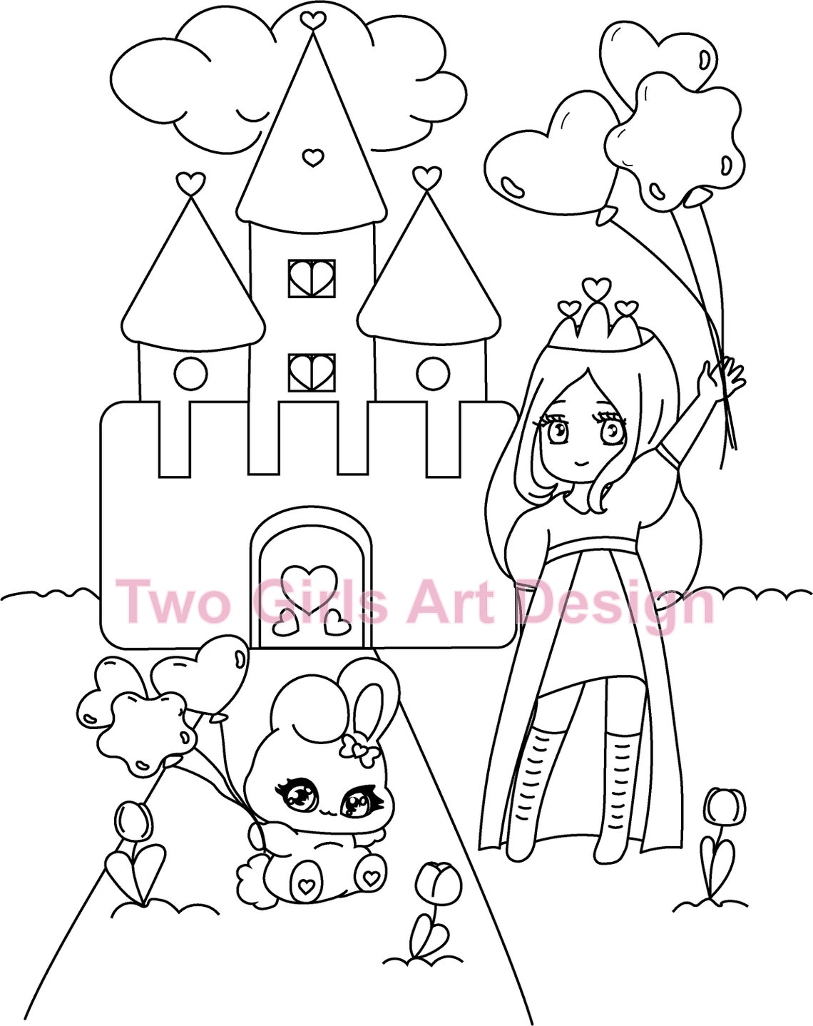 Cute Princesses, Coloring Pages, Printable Coloring Pages for Kids ...