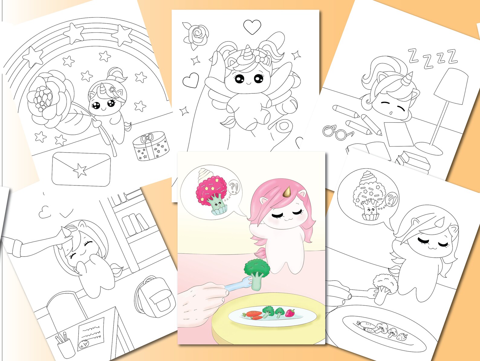 Unicorn Coloring Book Unicorn Printable Coloring Pages for Kids ...