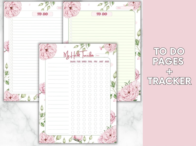 Floral Printable Planner Bundle | Printable to Do List | Daily Weekly ...