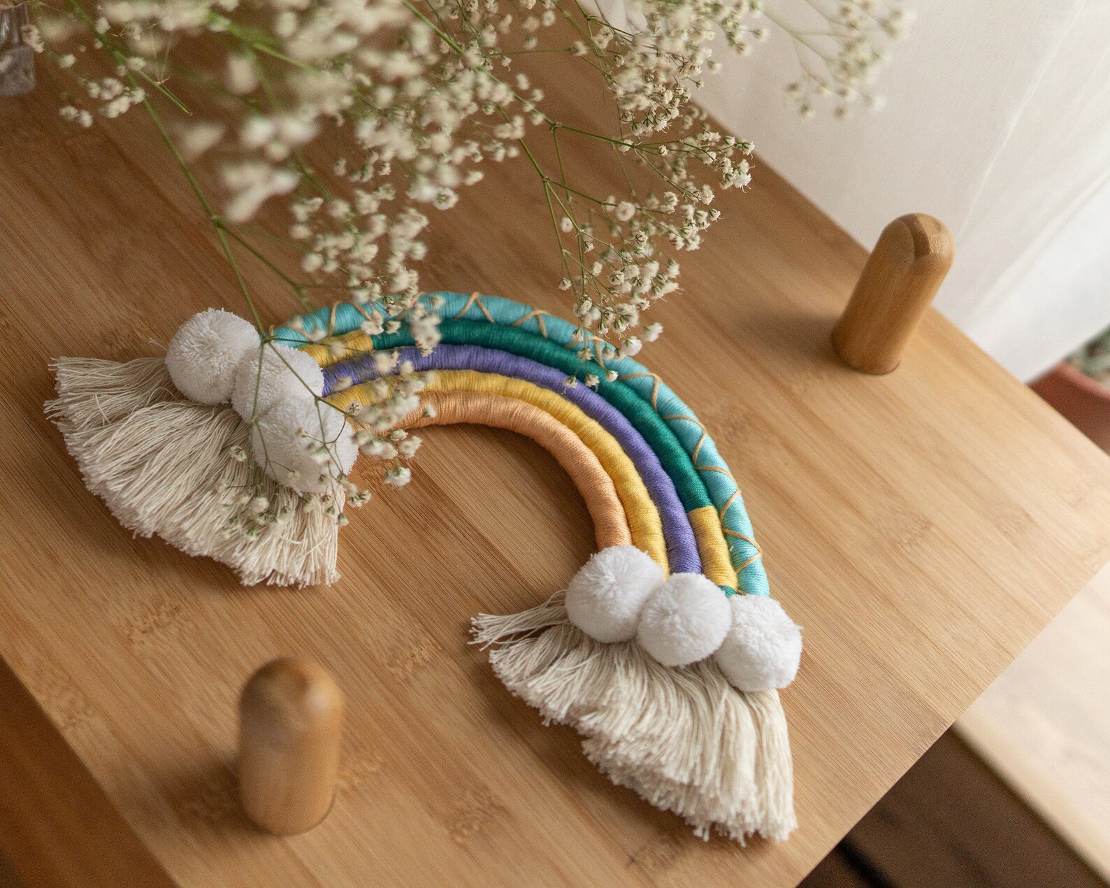 Nursery Handmade Rainbow Decor Gift Idea, Rainbow Wall Lamantin ...