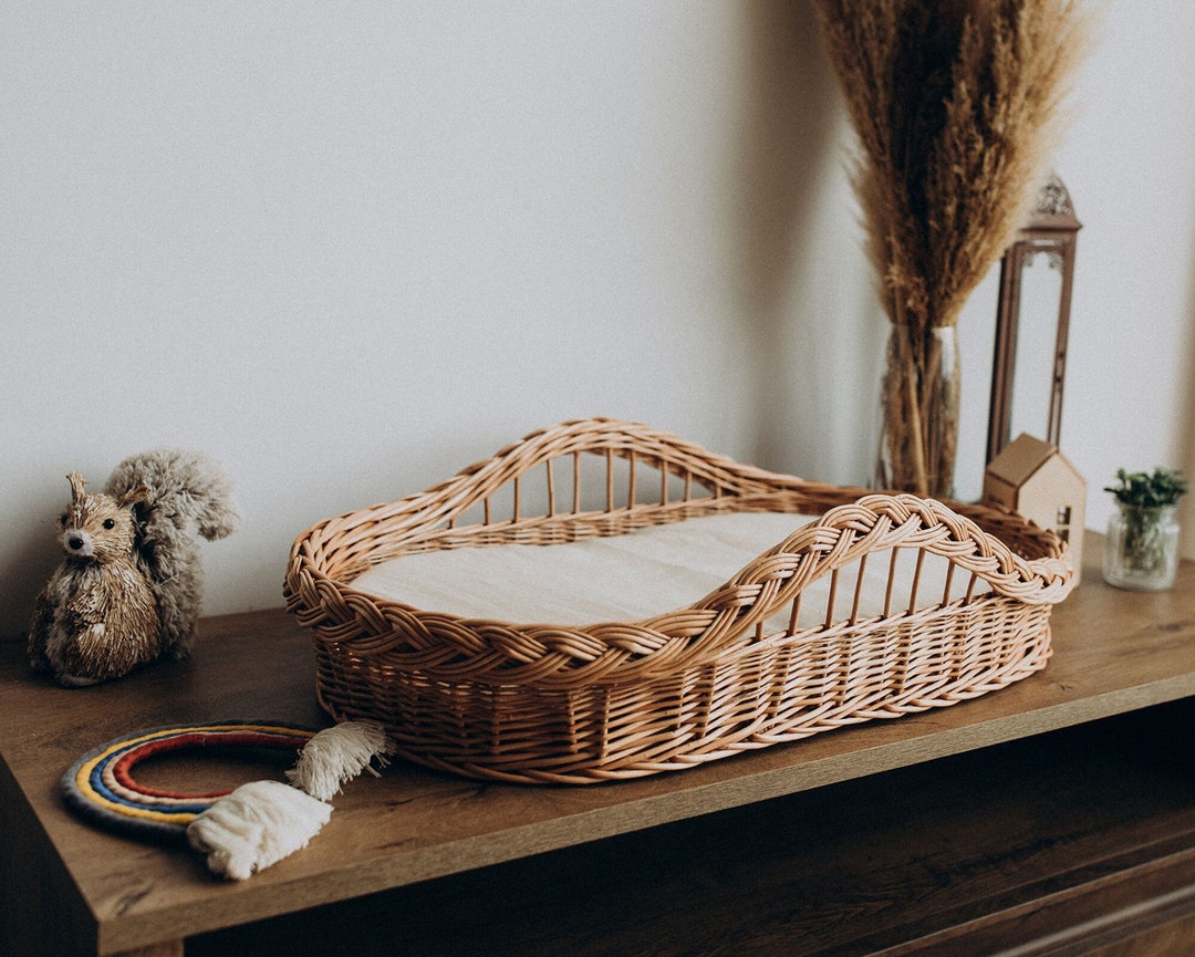 Changing Table Basket Organic Baby Changing Basket Diaper - Etsy