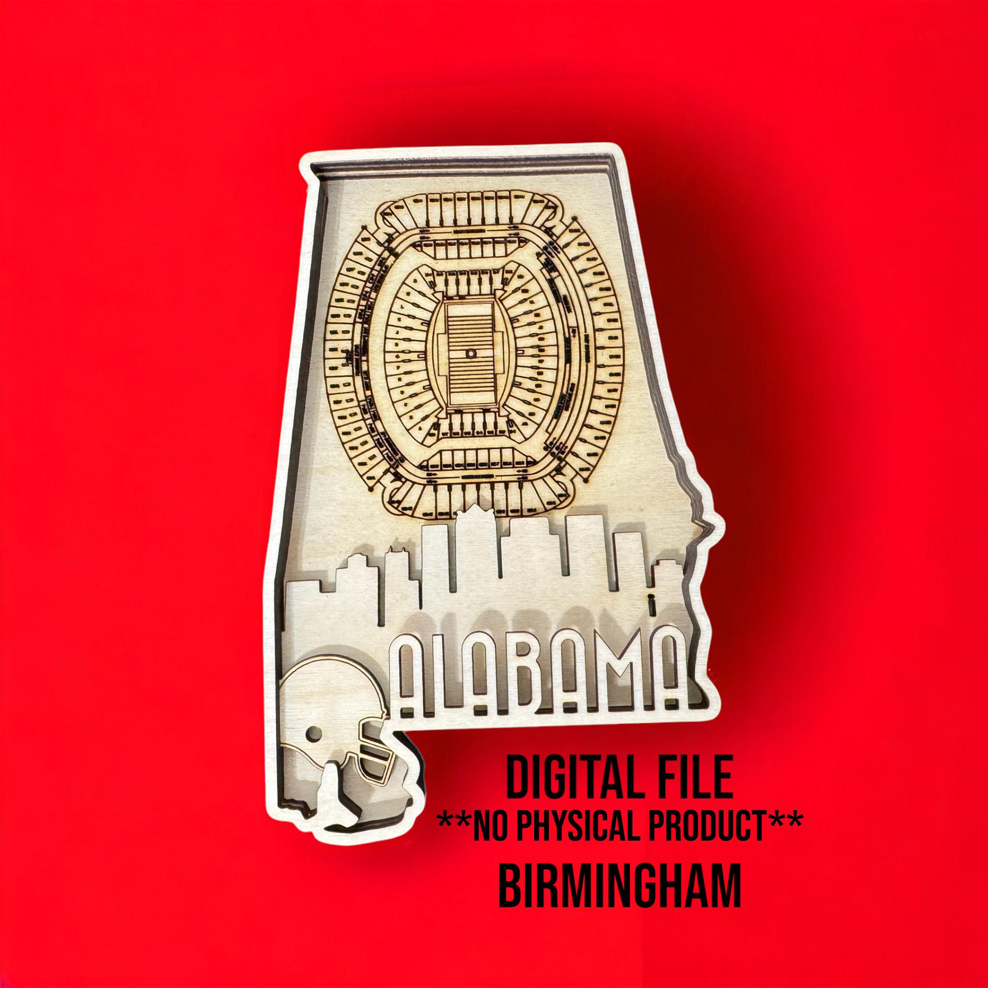 Digital File - 4 Layer Alabama - Etsy