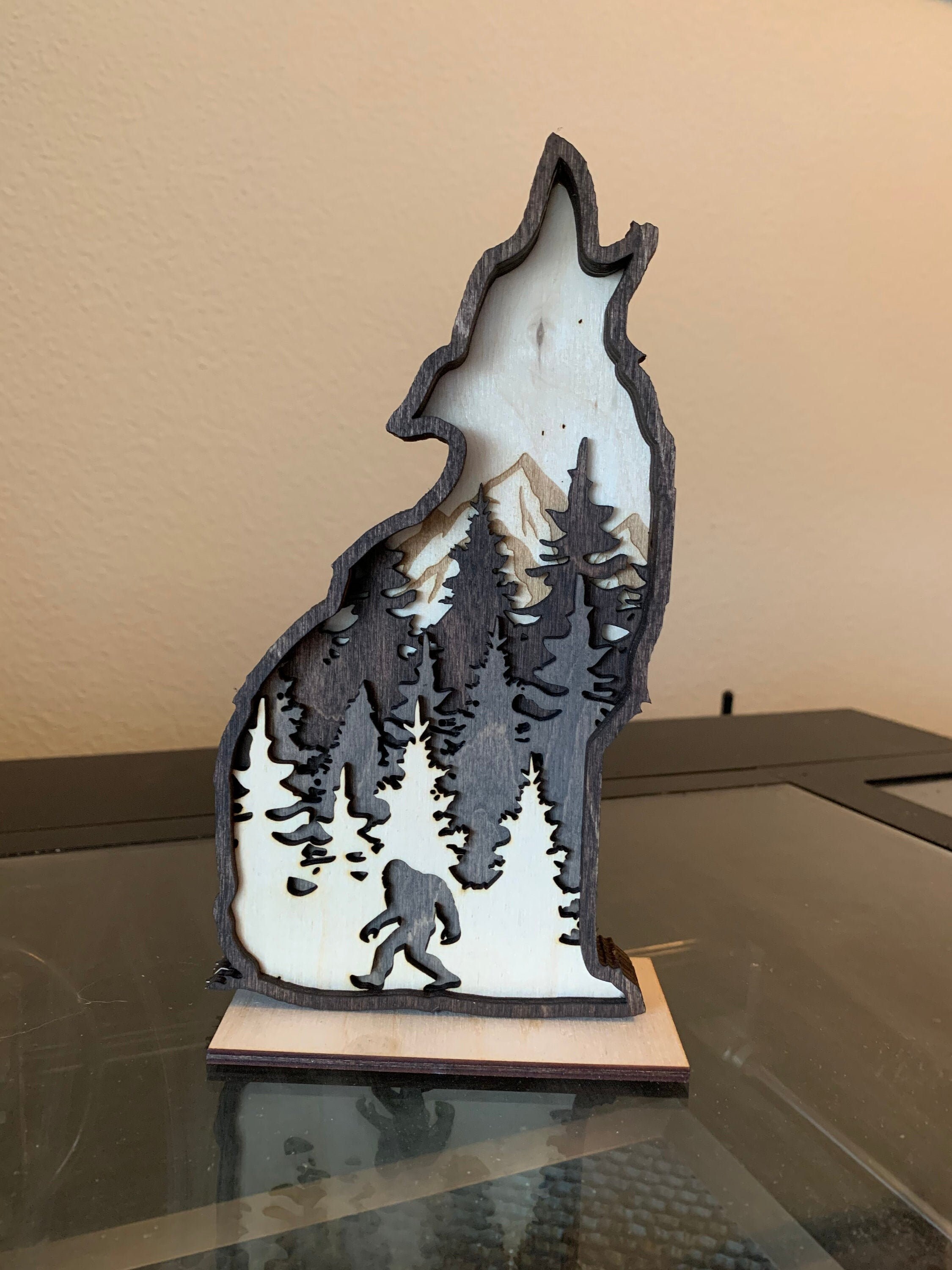 Digital File 5 Layer Wolf - Etsy