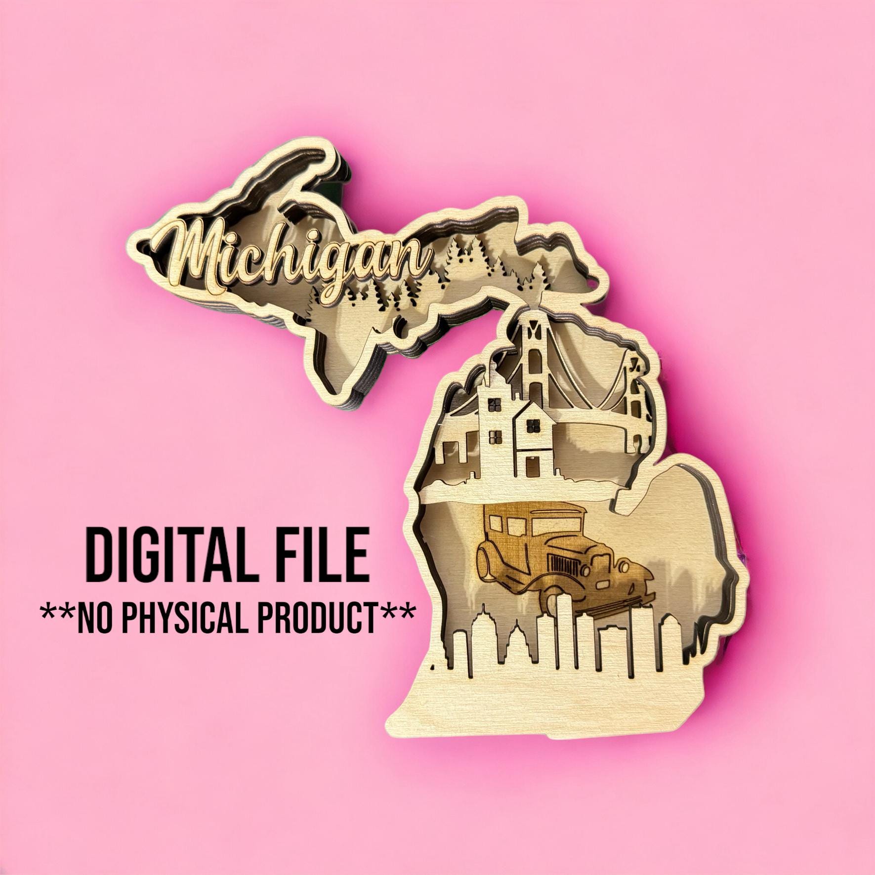 Digital File - 5 Layer Michigan - Etsy