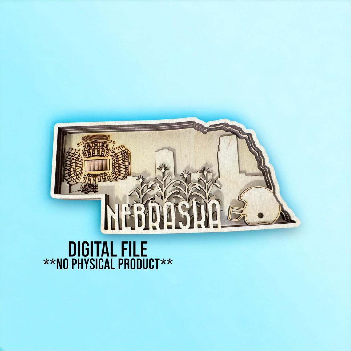 Digital File - 5 Layer Nebraska - Etsy