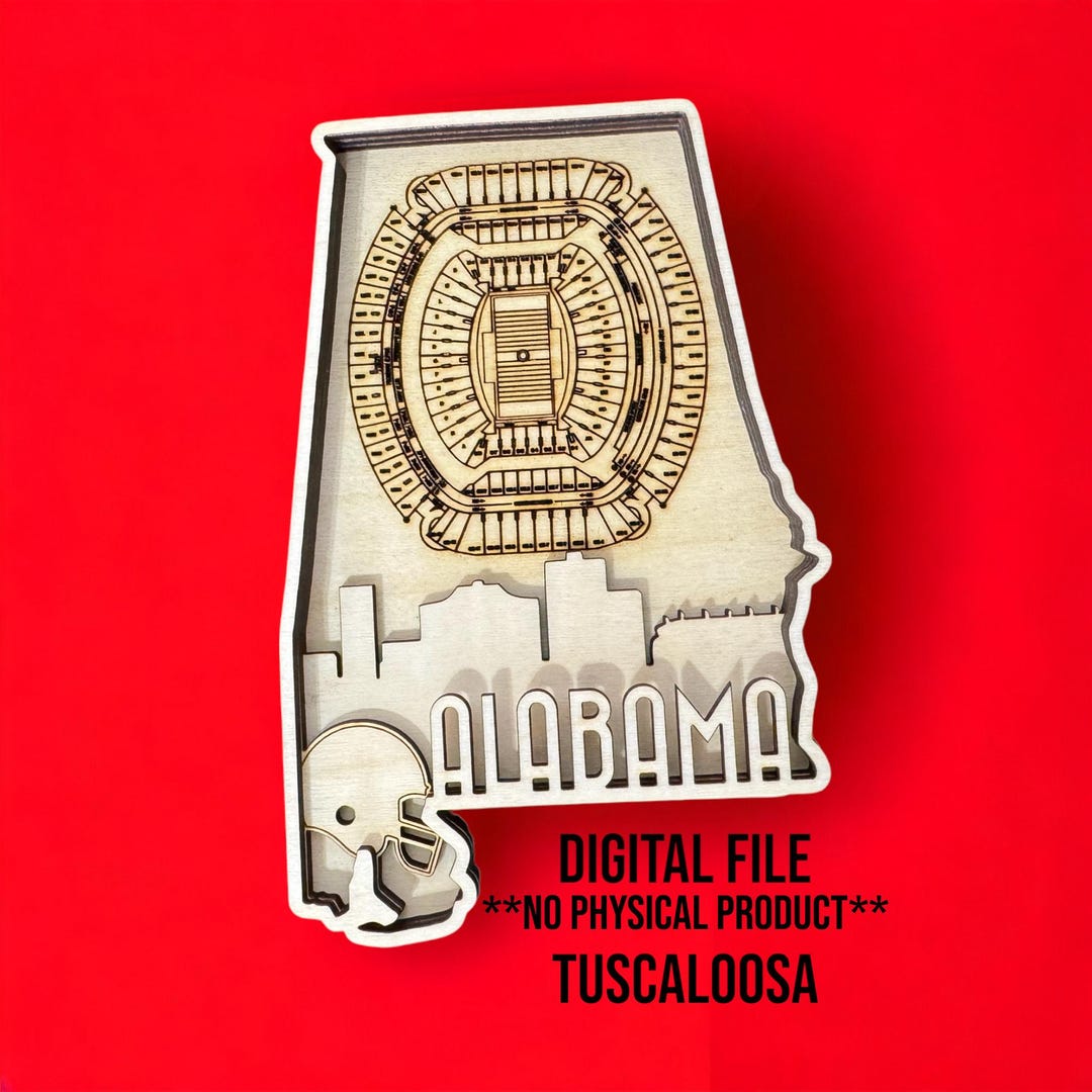 Digital File - 4 Layer Alabama - Etsy