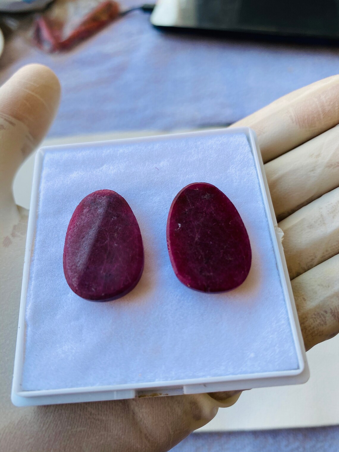 PAIR of Natural Ruby Gemstone Cut Faceted Oval Ruby Cut | Etsy