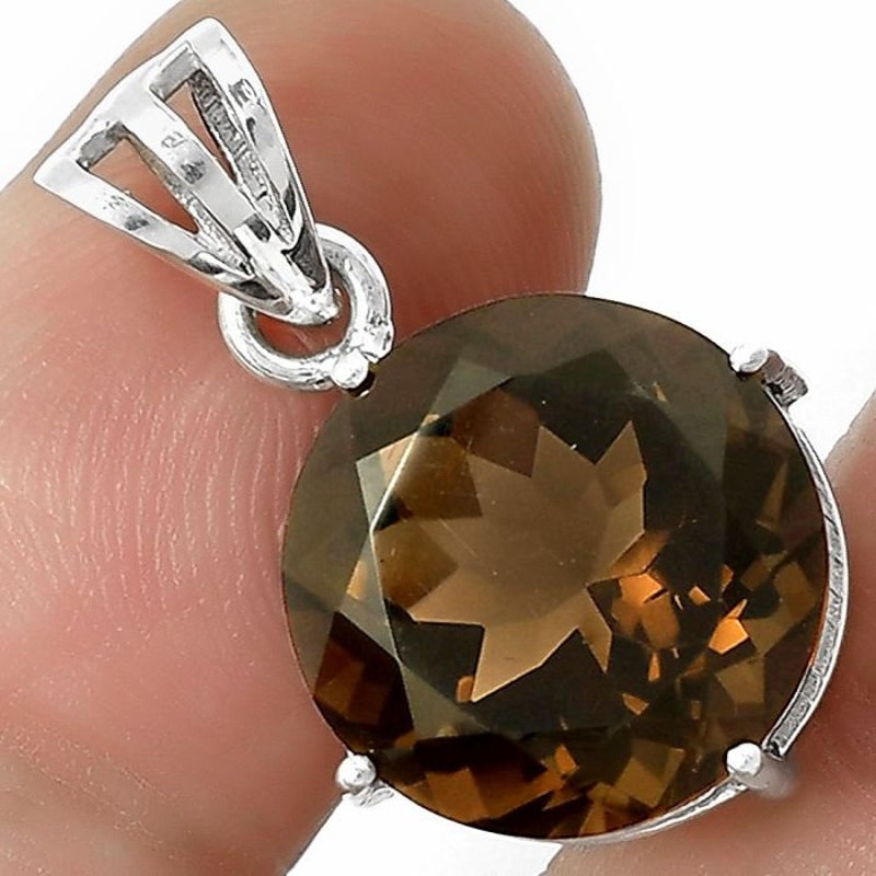 Smoky Quartz Pendant - Etsy