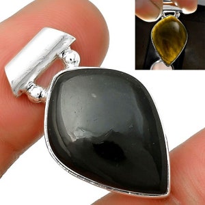 Tektite Silver Pendant, Tektite Rough, Women Pendant, 925 Sterling ...