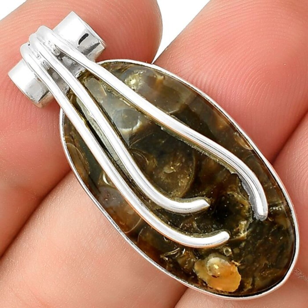 Turtella Agate Silver Pendant, Handmade Silver Pendant Jewelry, 925 ...