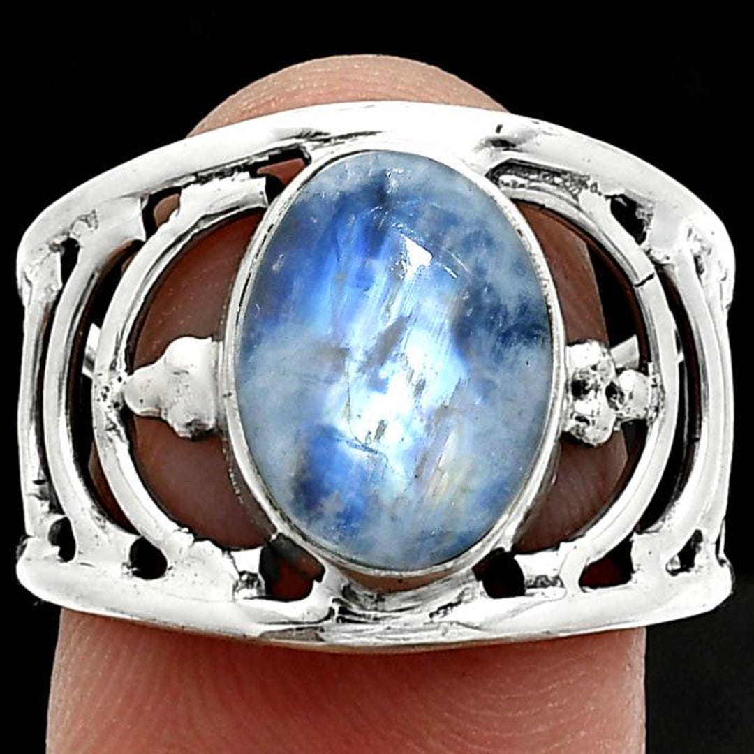 Genuine Moonstone Ring, Moonstone Silver Ring, Moonstone Ring, Moon ...