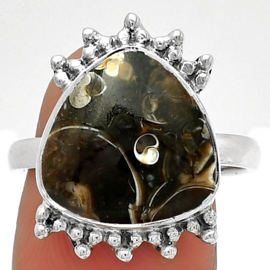 Handcrafted Natural Turtella Jasper Ring in 925 Sterling Silver, Unique ...