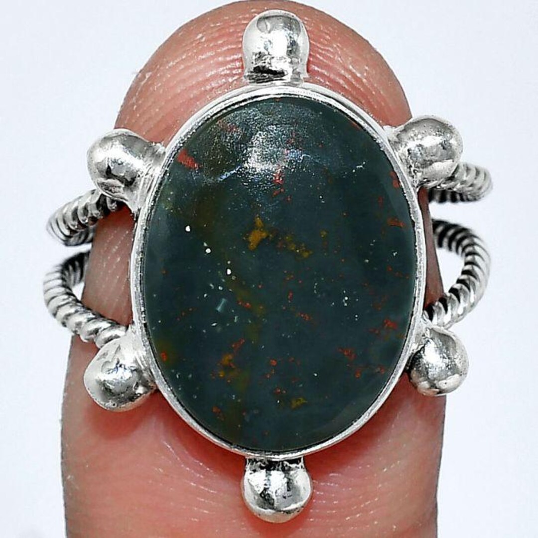 Blood Stone Silver Ring | 925 Sterling Silver Ring | Natural Healing ...