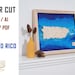 Digital File PDF, AI, SVG Puerto Rico Map Wood Multilayer Laser Cut ...