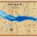 Digital File PDF, SVG - Roanoke Rapids Lake North Carolina, Bathymetric ...