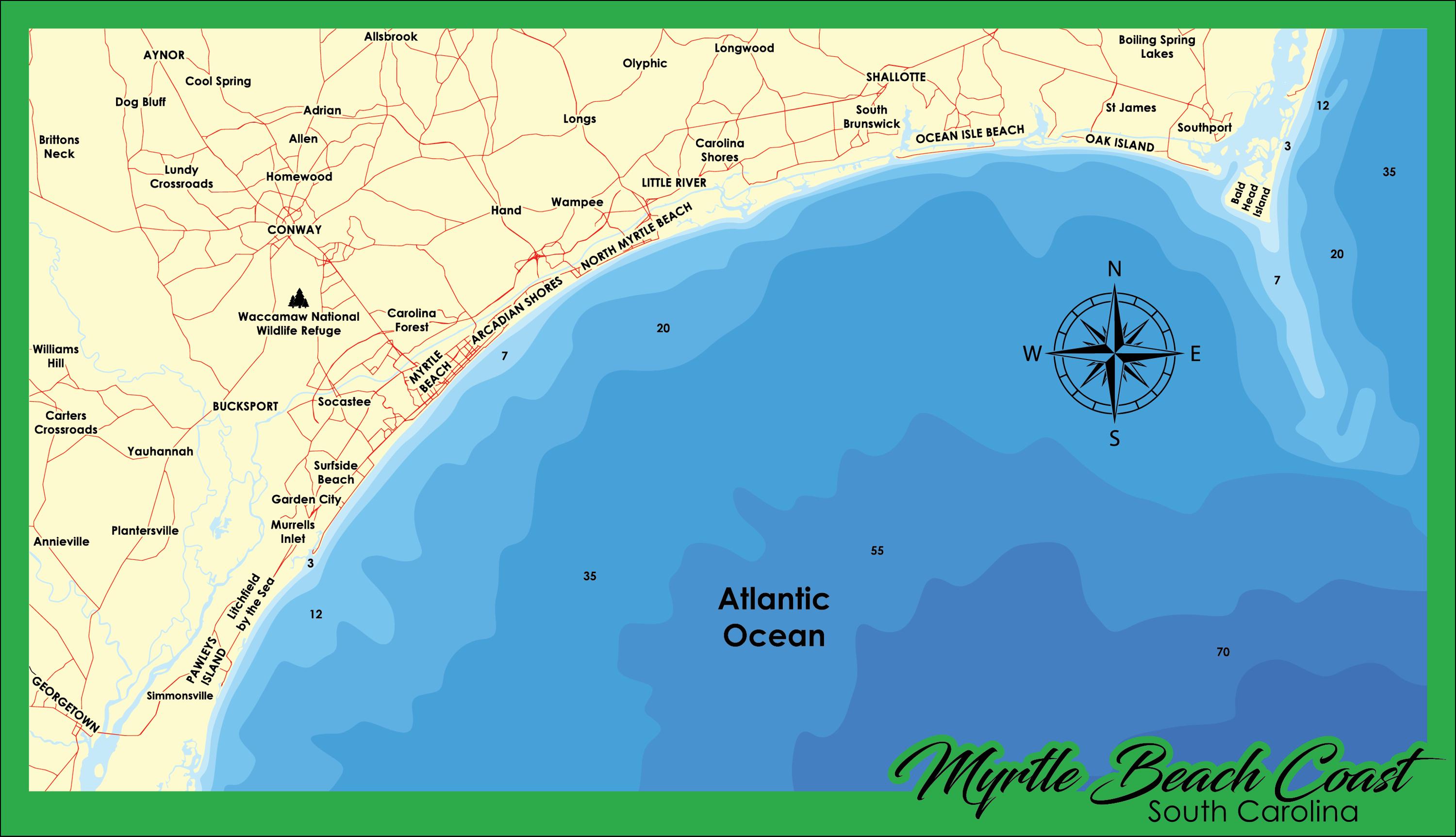 Digital File PDF, SVG - Myrtle Beach South Carolina Customer ...