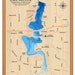 Digital File PDF, SVG - Lake Milton Ohio Map Bathymetric Depth Layers ...