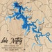 Digital File PDF, SVG Nottely Lake Union County Georgia, Bathymetric ...
