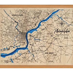 Digital File PDF, SVG - Philadelphia Pa Map Bathymetric Depth Layers ...