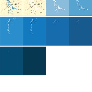 Digital File PDF, SVG - Tellico Lake Tennessee, Bathymetric Depth ...