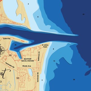 Digital File PDF, SVG - Naval Station Mayport, Florida Bathymetric ...