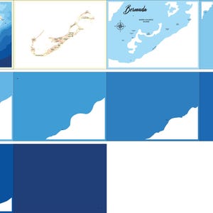 Digital File PDF, SVG - Bermuda British Island Map, Bathymetric Depth ...