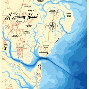 Digital File PDF, SVG - St Simons Island Georgia, Jekyll Island ...