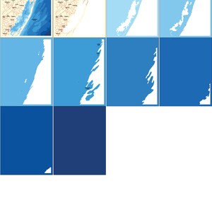 Digital File PDF, SVG - Little Assawoman Bay Delaware Bathymetric Depth ...