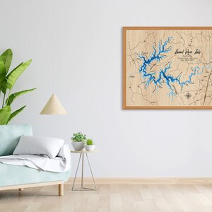 Digital File PDF, SVG - Laurel River Lake Kentucky, Bathymetric Depth ...