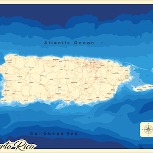 Digital File PDF, AI, SVG Puerto Rico Map Wood Multilayer Laser Cut ...
