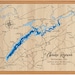Digital File PDF, SVG - Cherokee Lake Tennessee Bathymetric Depth ...