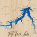 Digital File PDF, SVG - Fort Peck Lake Montana Bathymetric Depth Layers ...