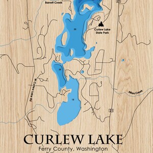 Digital File PDF SVG Curlew Lake Washington Bathymetric - Etsy
