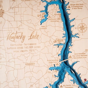 Digital File PDF, SVG Kentucky Lake Bathymetric Depth Layers SVG File ...