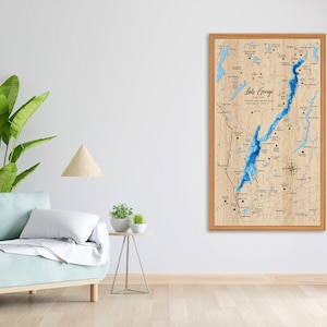 Digital File PDF, SVG - Lake George New York, Bathymetric Depth Layers ...