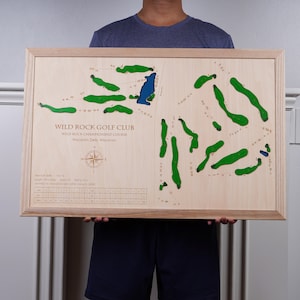 Digital File DXF, AI, SVG - Custom Golf Course Map for Laser Cut ...