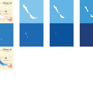 Digital File PDF, SVG - Chautauqua Lake Ny Bathymetric Depth Layers SVG ...