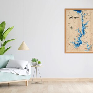 Digital File PDF, SVG - Lake Keowee South Carolina Map Bathymetric ...