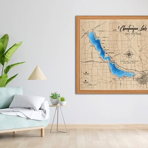 Digital File PDF, SVG - Chautauqua Lake Ny Bathymetric Depth Layers SVG ...