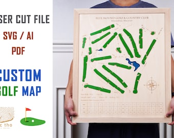 Custom Golf Course Map DIGITAL DOWNLOAD - Etsy