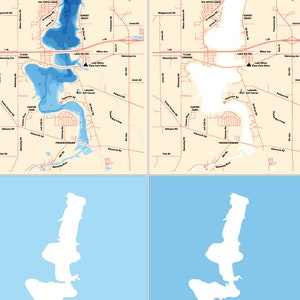 Digital File PDF, SVG Lake Milton Ohio Map Bathymetric Depth Layers SVG ...