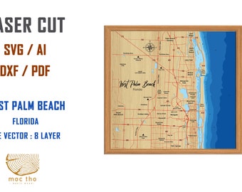Digital File PDF, SVG St George Island Florida Bathymetric Depth Layers ...