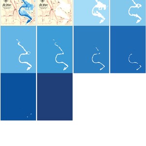 Digital File PDF, SVG - Lake Wausau Marathon Wisconsin Bathymetric ...
