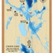 Digital File PDF, SVG Crane Lake and Sand Point Lake Map Bathymetric ...