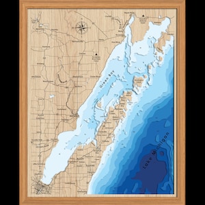Digital File PDF, SVG - Door County Green Bay Wisconsin Map ...
